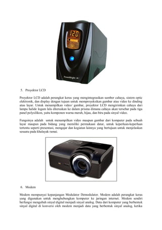 Perangkat Keras Komputer dan Fungsinya | PDF