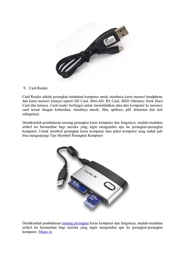 Perangkat Keras Komputer dan Fungsinya | PDF