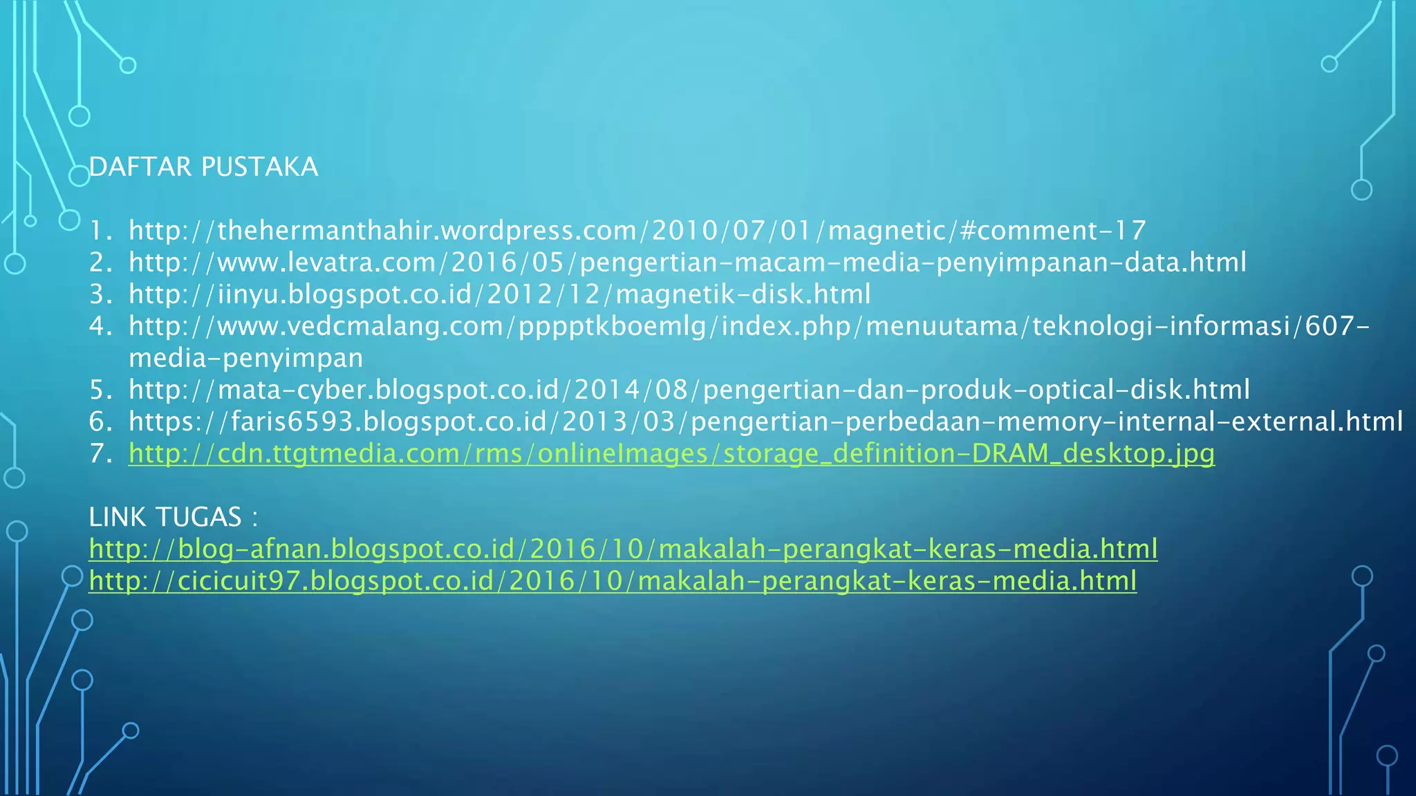 Perangkat keras media penyimpanan | PPTX
