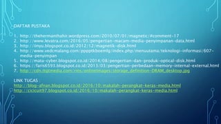 Perangkat keras media penyimpanan | PPTX