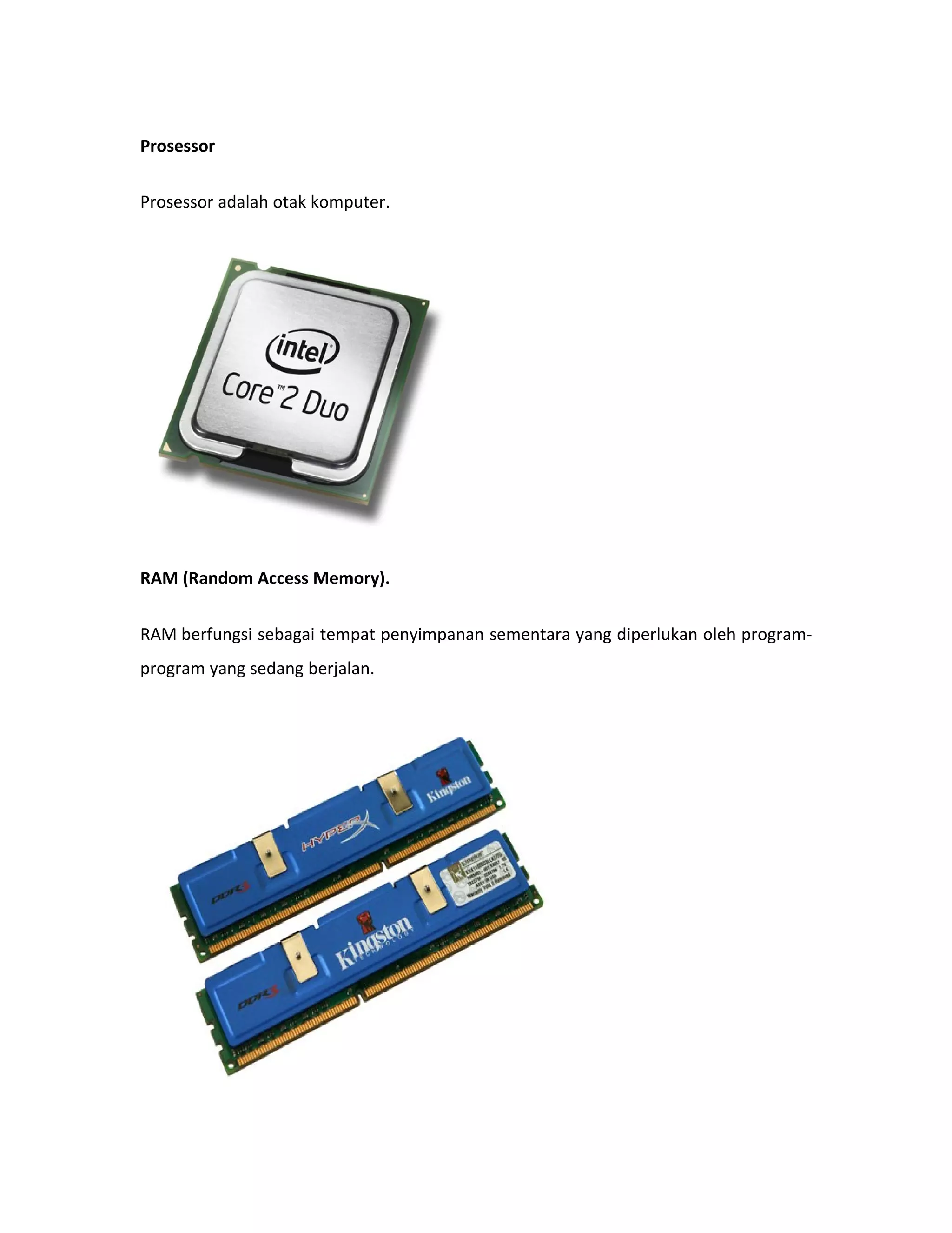Perangkat komputer dan Fungsinya | DOC