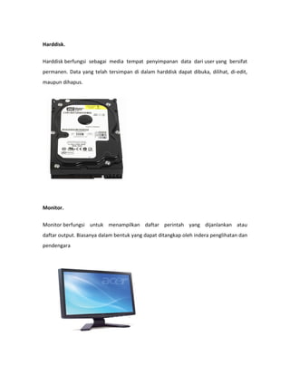 Perangkat komputer dan Fungsinya | DOC