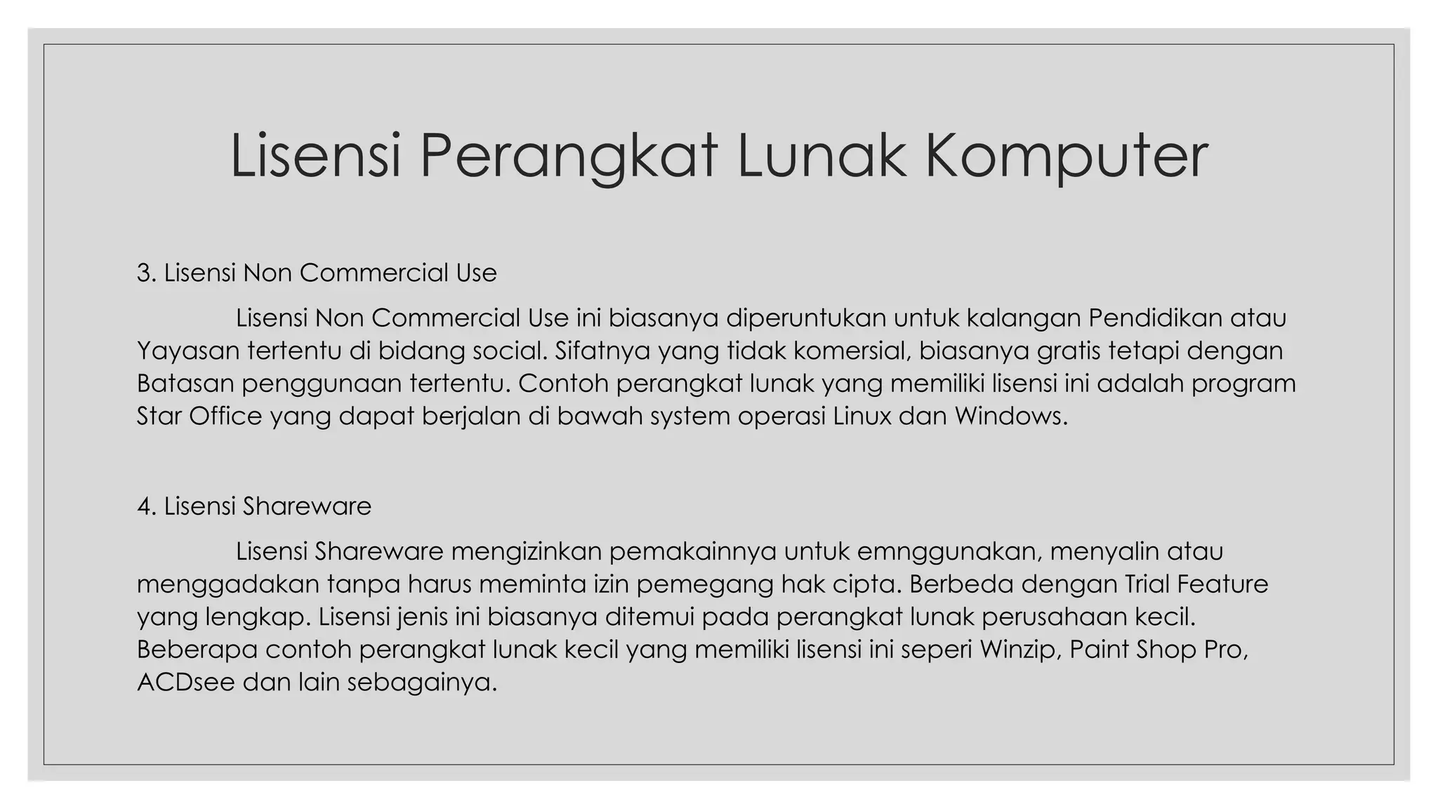 Perangkat lunak bebas dan lisensi indonesia | PPTX