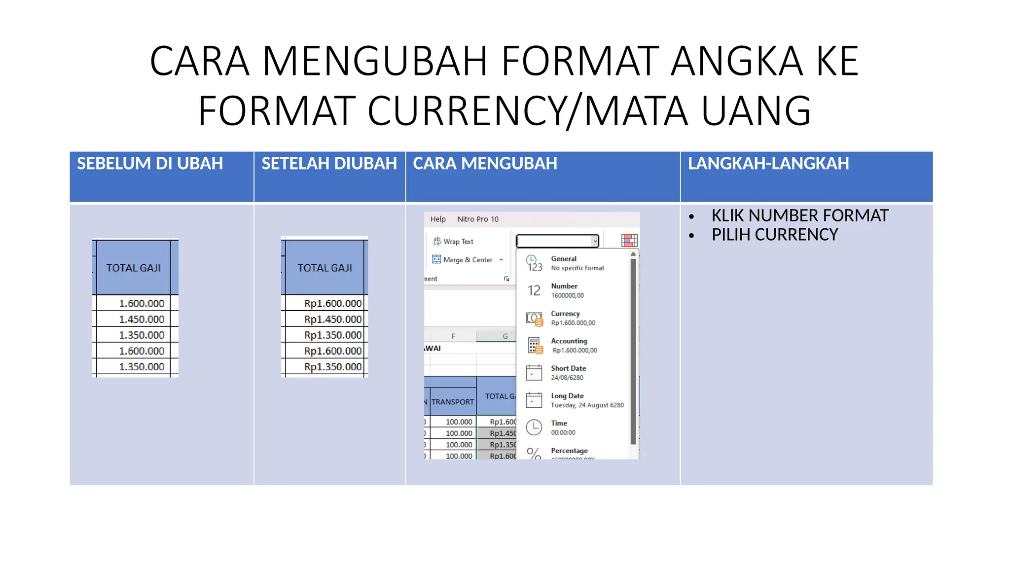 Penggunaan software pengolah angka Ms. Excell | PPT