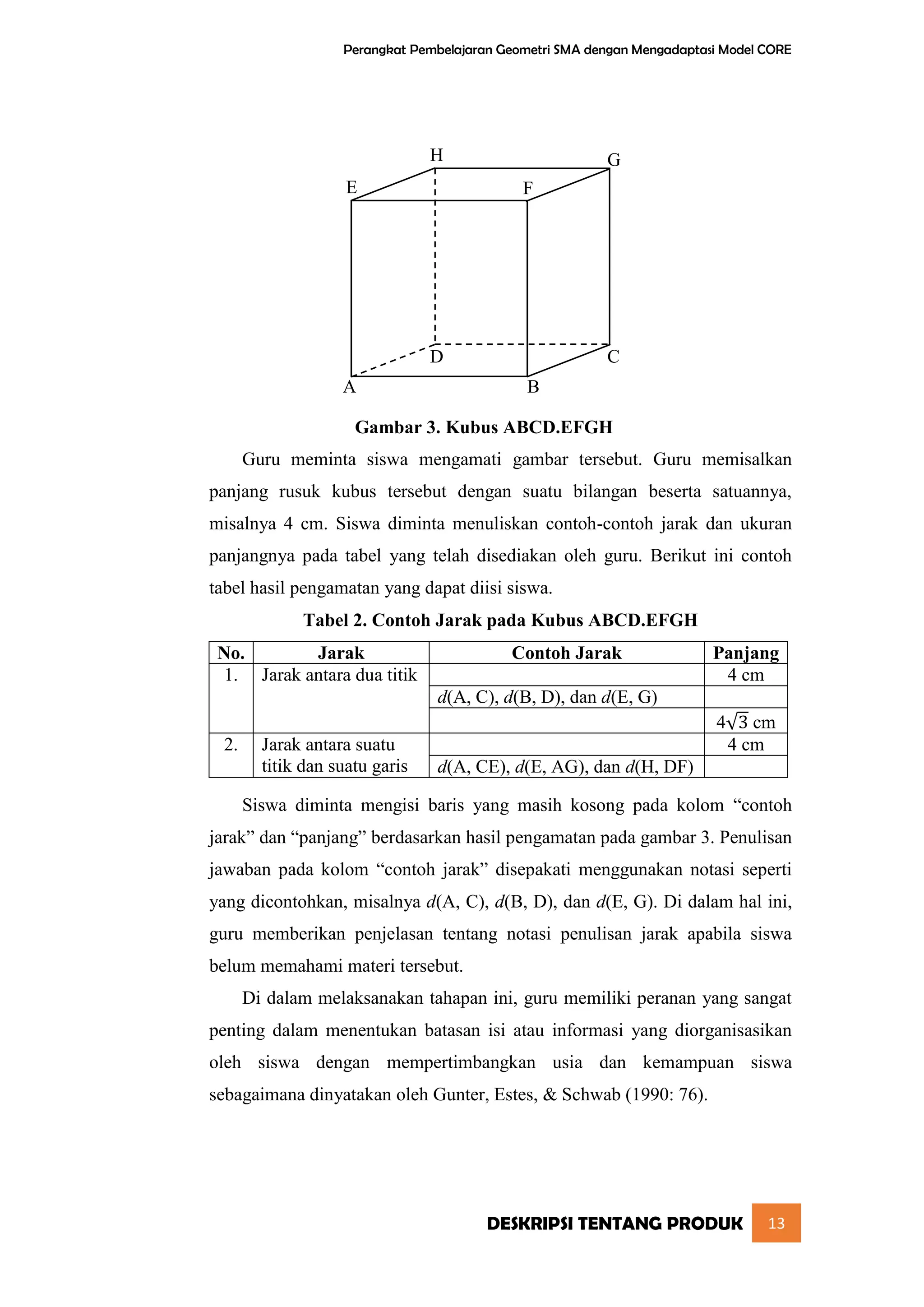 Perangkat pembelajaran geometri sma dengan mengadaptasi model core ...