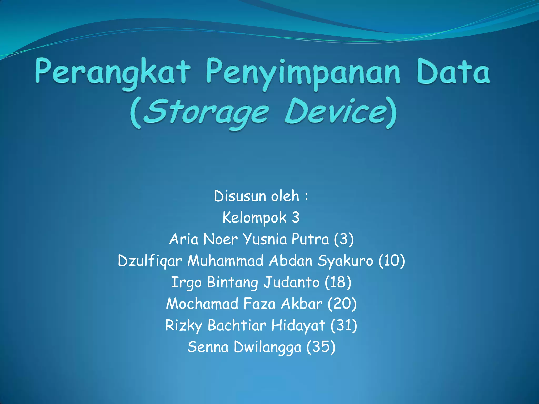Perangkat Penyimpanan Data | PDF