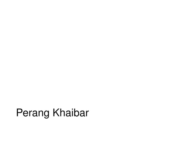 Perang Khaibar | ODP