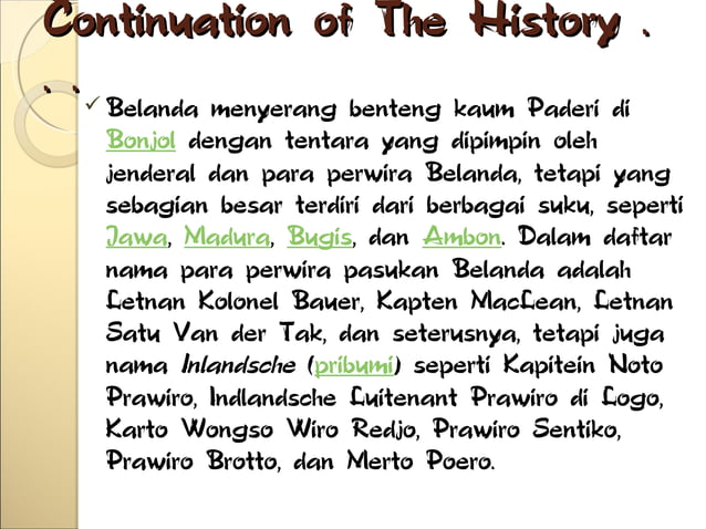 Perang Padri | PPT