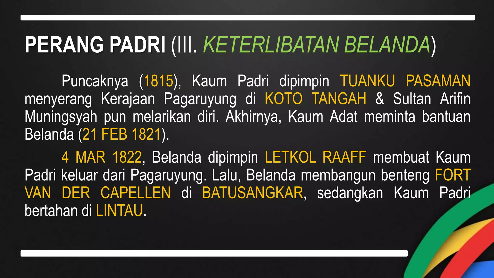 Sejarah : PERANG PADRI & PERANG DIPONEGORO | PPTX