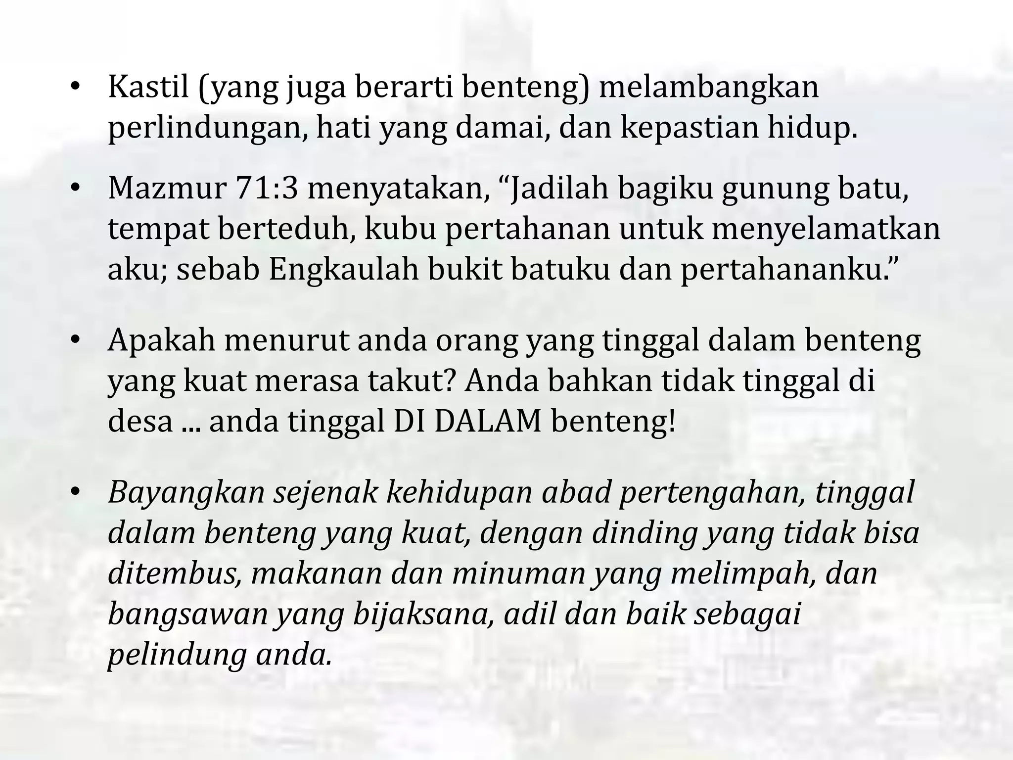 Peperangan Rohani - Membangun Benteng | PPTX