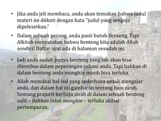 Peperangan Rohani - Membangun Benteng | PPTX