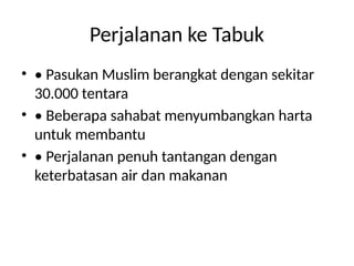 perang tabuk pada masa Rasulullah SAW PPT | PPTX