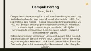 SEJARAH LANJUTAN PEMINATAN PERANG TELUK 1, 2 DAN 3.ppt