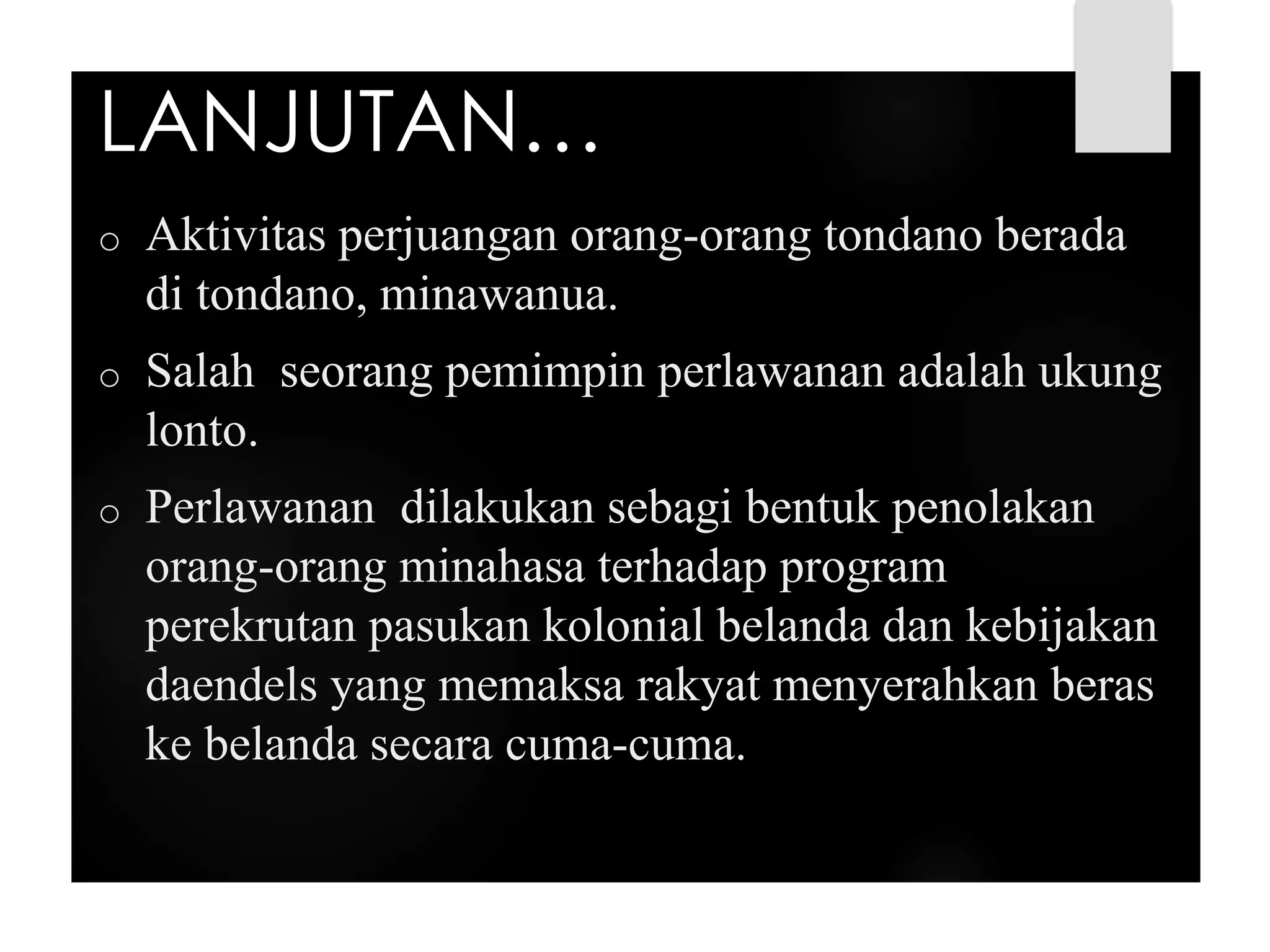 PERANG TONDANO I DAN II | PPTX