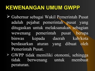 Peran gubernur sebagai Wakil Pemerintah Pusat | PPT