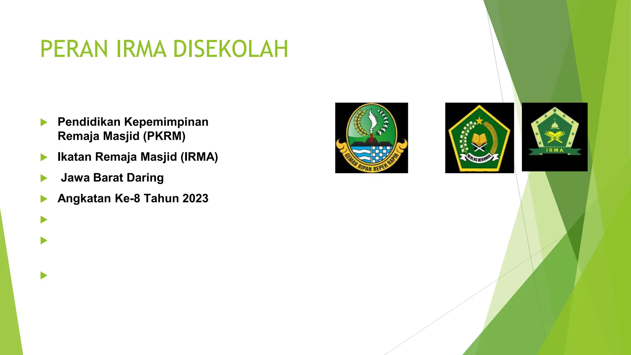 PERAN IRMA DI SEKOLAH.pptx