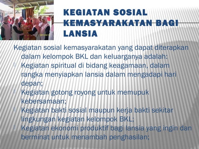 Peran keluarga dalam pembinaan lansia | PPT