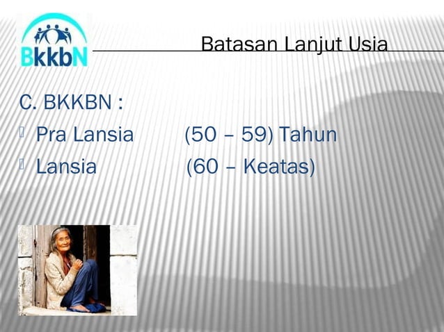 Peran keluarga dalam pembinaan lansia | PPT