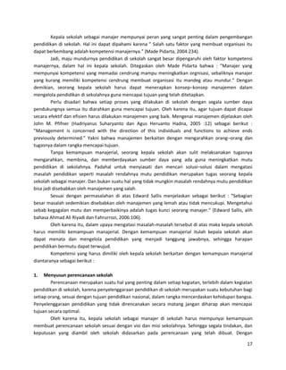 Peran kepala sekolah dalam meningkatkan kualitas sekolah | PDF