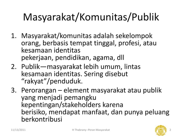 Peran masyarakat dalam prog kesehatan | PPTX