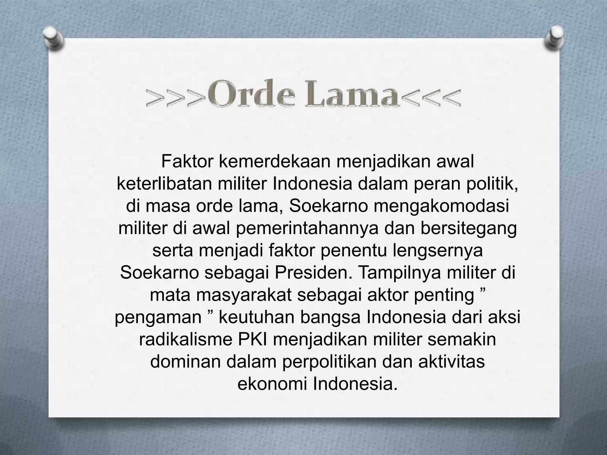 Peran militer dalam sistem politik | PPTX