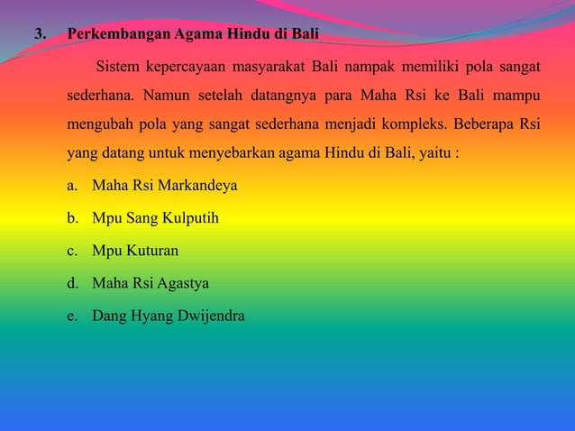 Peran orang suci dalam penyebaran agama hindu | PPT