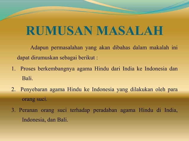 Peran orang suci dalam penyebaran agama hindu | PPT