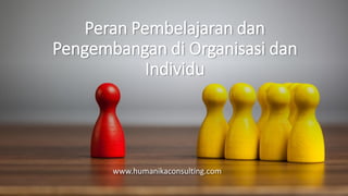 Peran Pembelajaran dan Pengembangan di Organisasi dan Individu | PDF