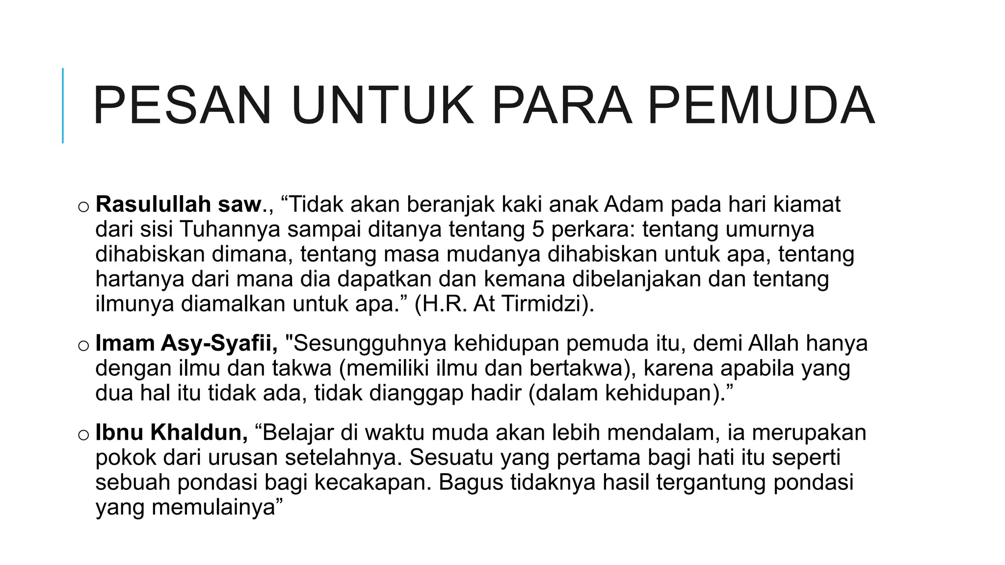 Peran pemuda islam dalam sejarah | PPTX