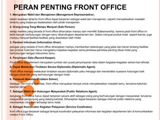 PERAN PENTING FRONT OFFICE.pptx