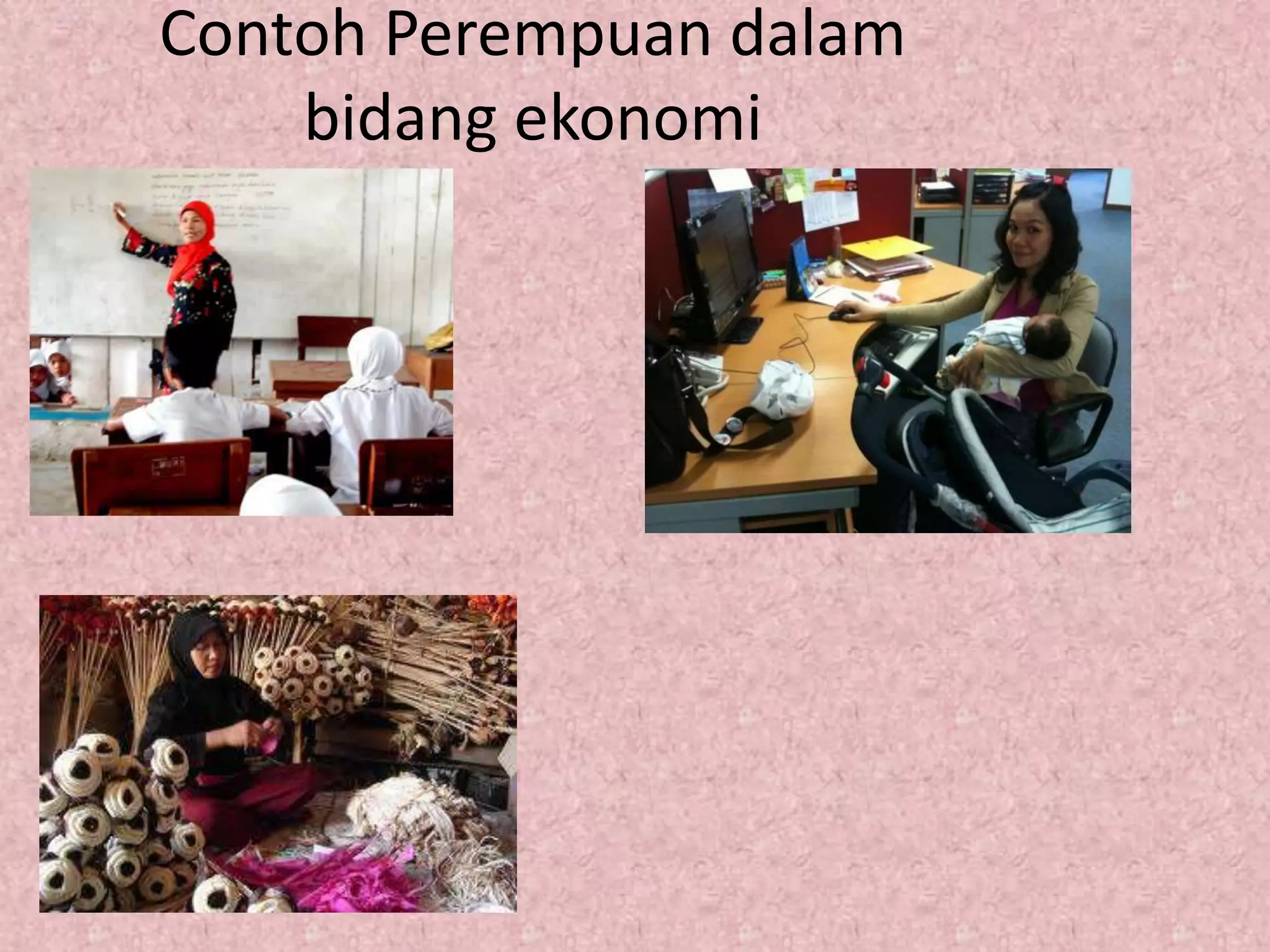 Peran perempuan terhadap pembangunan ekonomi | PPTX