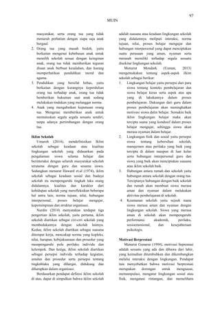 Peran pola asuh permisif, iklim sekolah, dan motivasi berprestasi terhadap perilaku membolos ...