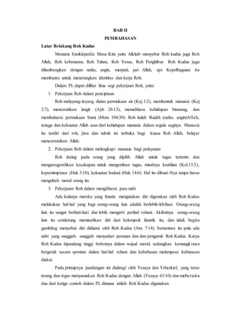 Peran Roh Kudus dalam Gereja | DOCX