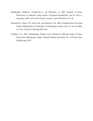 Peran serangga dalam kehidupan manusia | DOCX