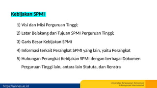 PERAN SPMI untuk kampus yang lebih maju ok | PPTX