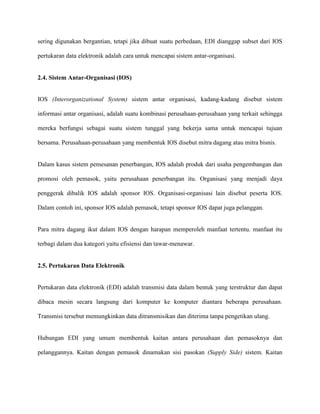 Peran teknologi informasi dalam bidang perdagangan melalui jaringan ...