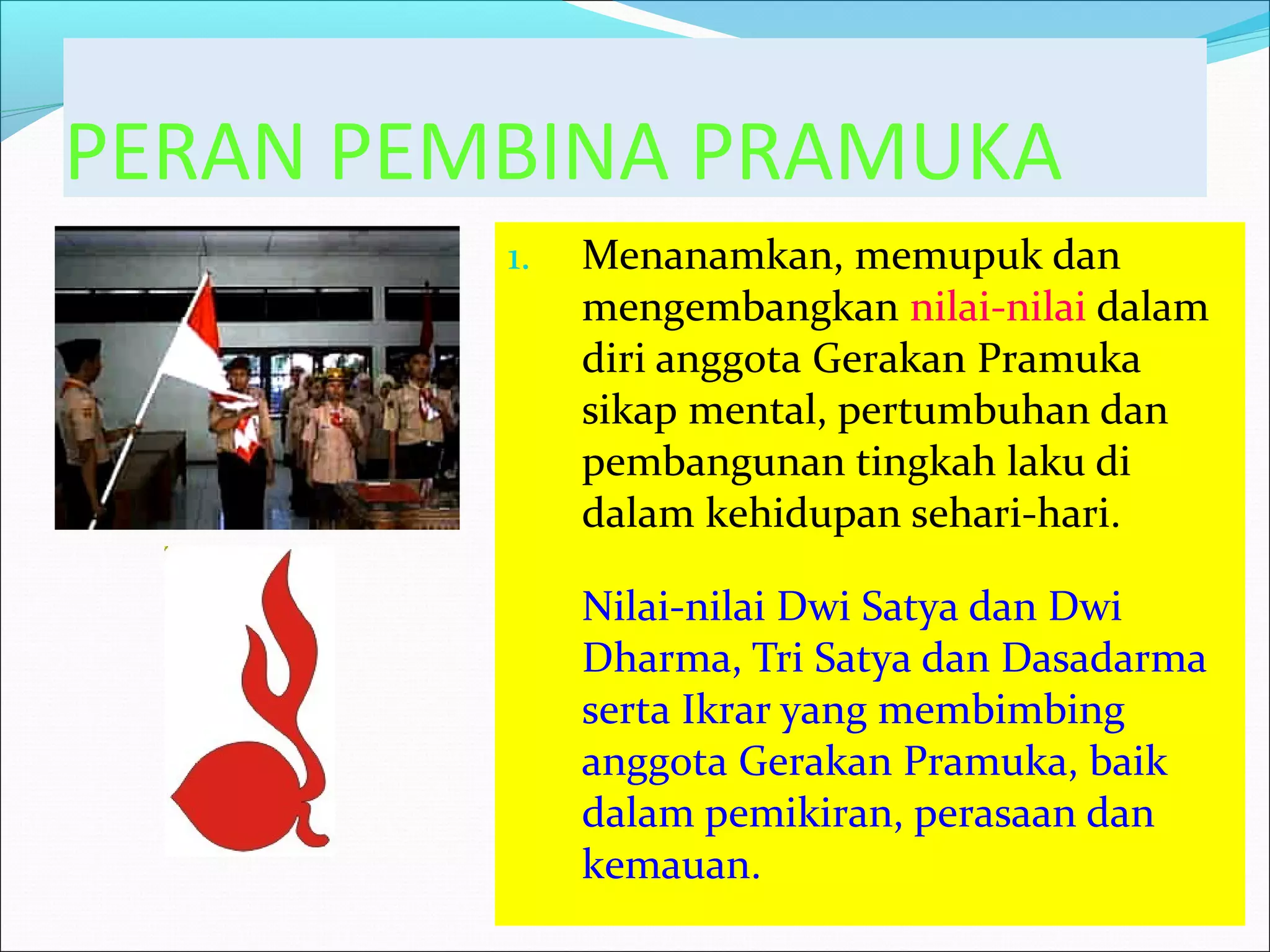 Peran, tugas dan tanggungjawab pembina pramuka | PPT
