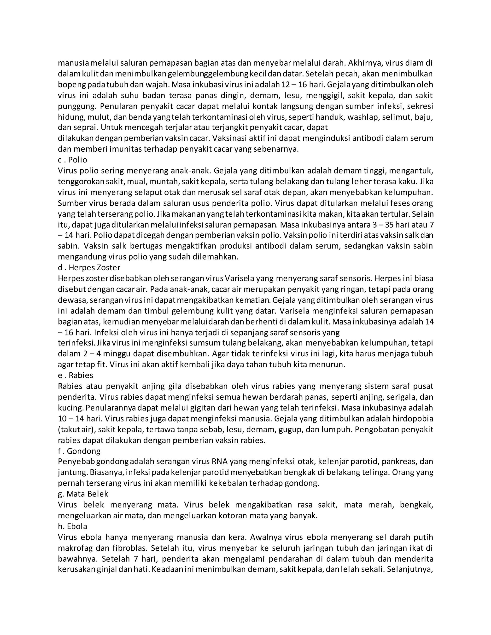 Peran virus dalam kehidupan | PDF