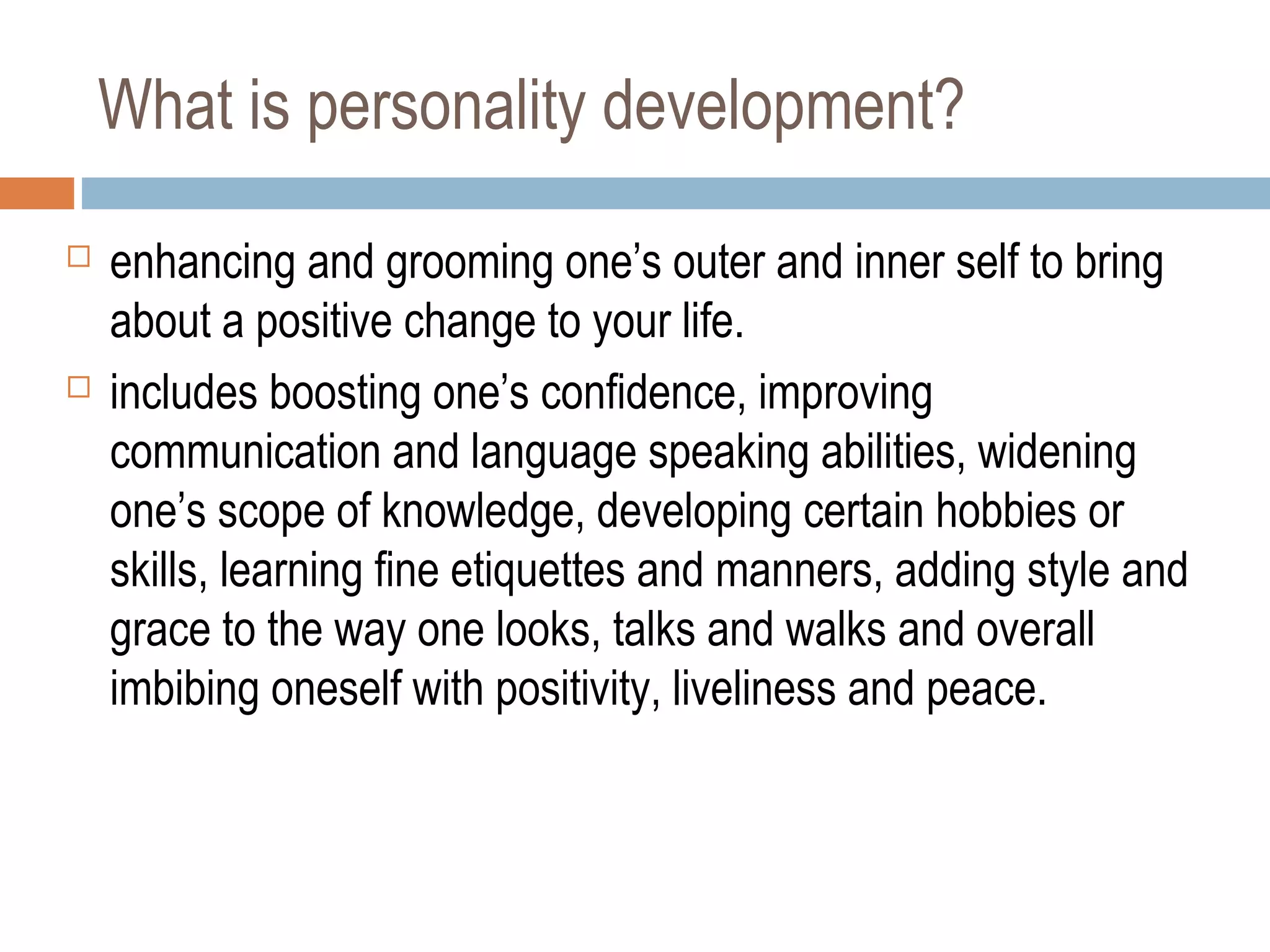 Personality development for teachers | PPT