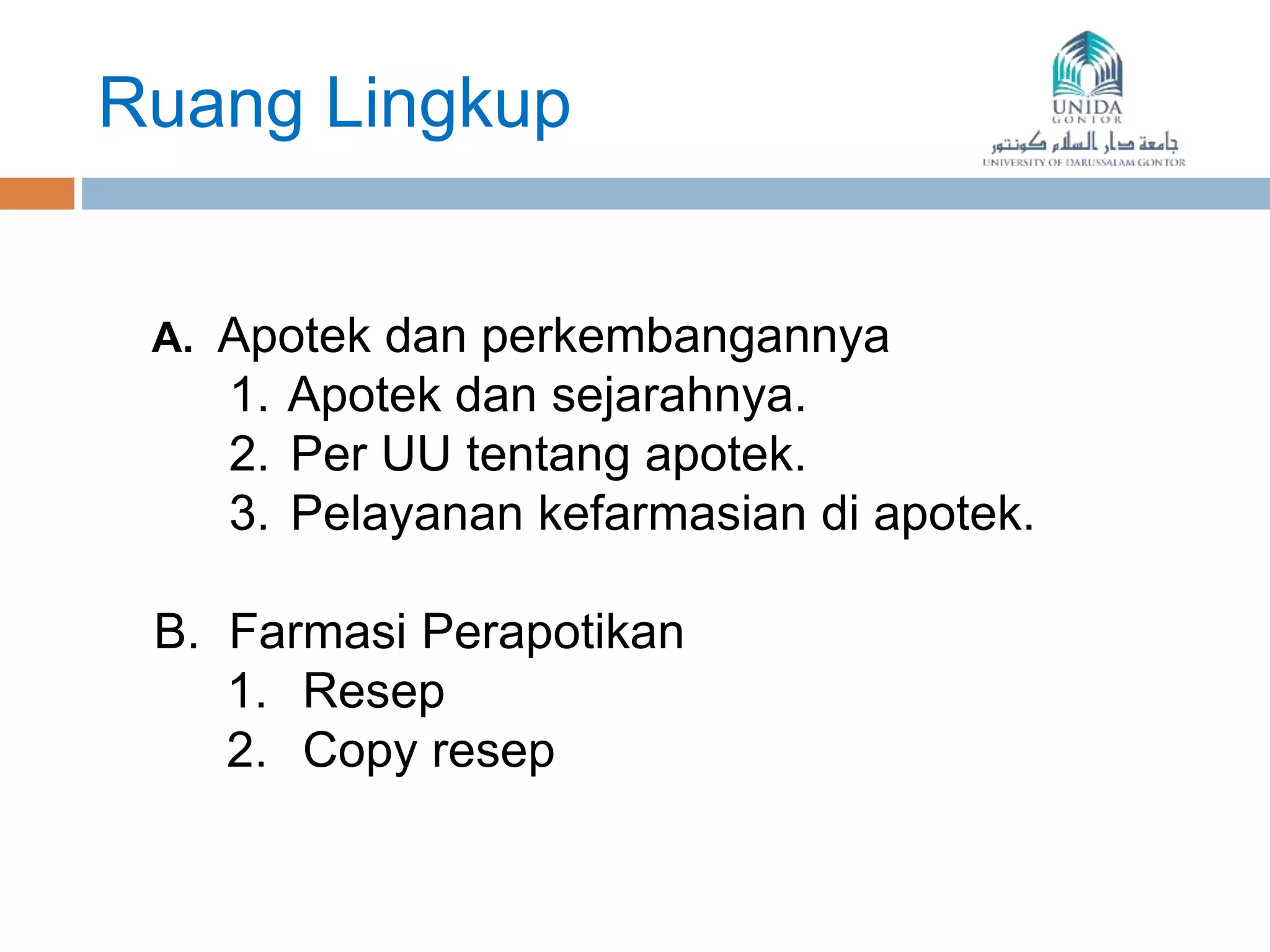 Pelayanan Kefarmasian di Apotek | PPTX