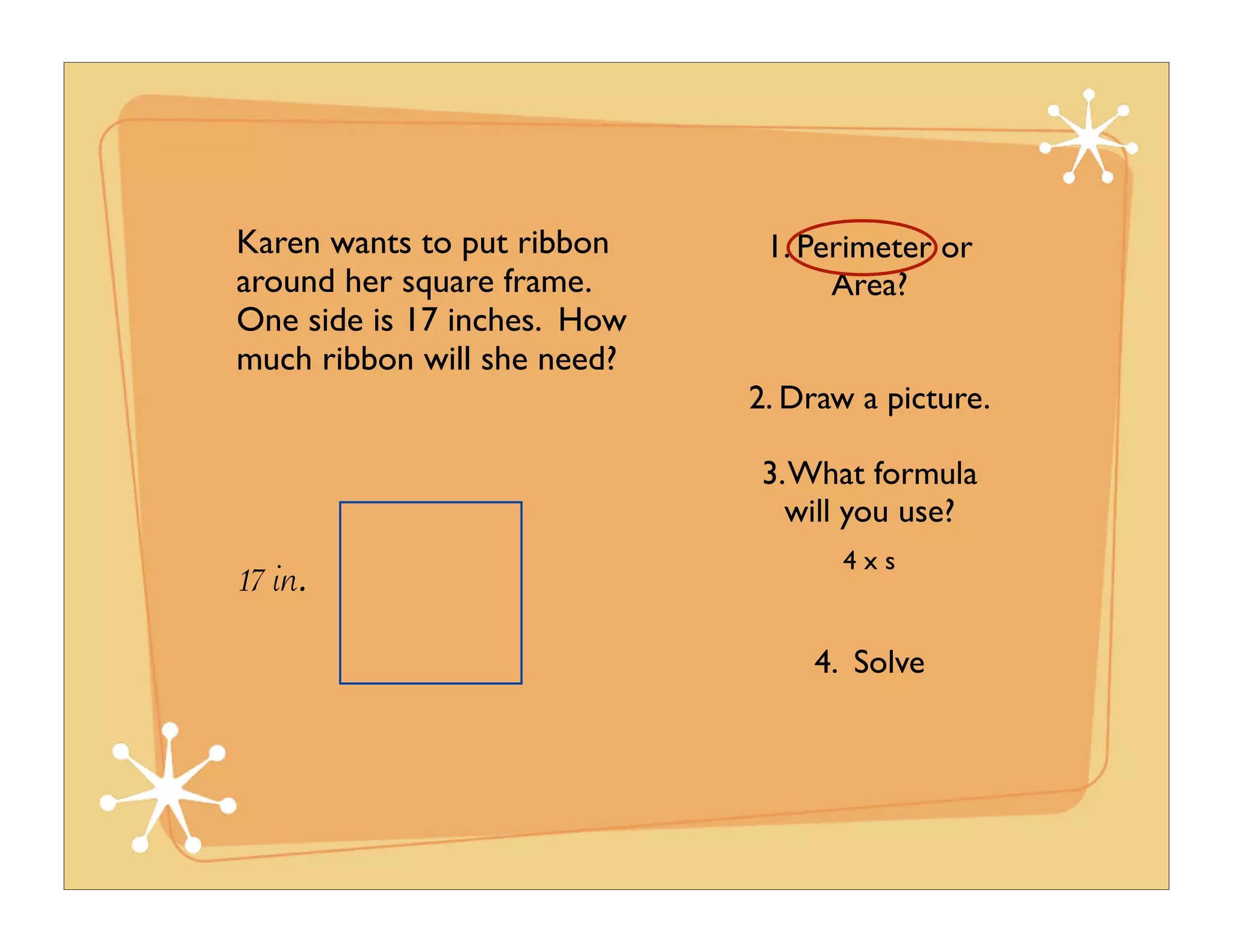 Perimeter and Area Word Problems | PDF