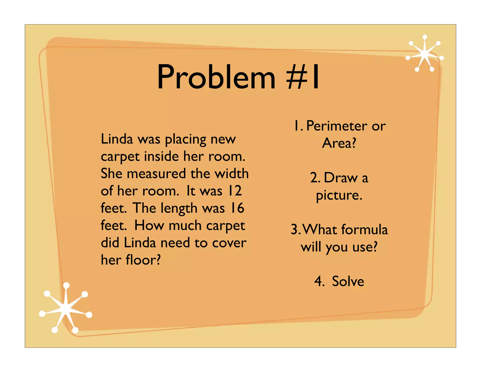 Perimeter and Area Word Problems | PDF