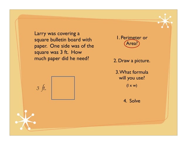 Perimeter and Area Word Problems | PDF