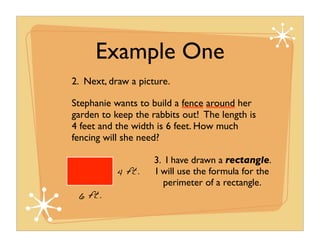 Perimeter and Area Word Problems | PDF