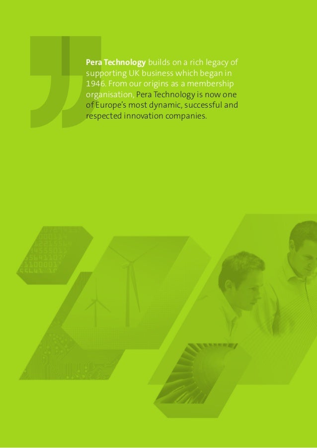 Pera Technology - Innovation in action