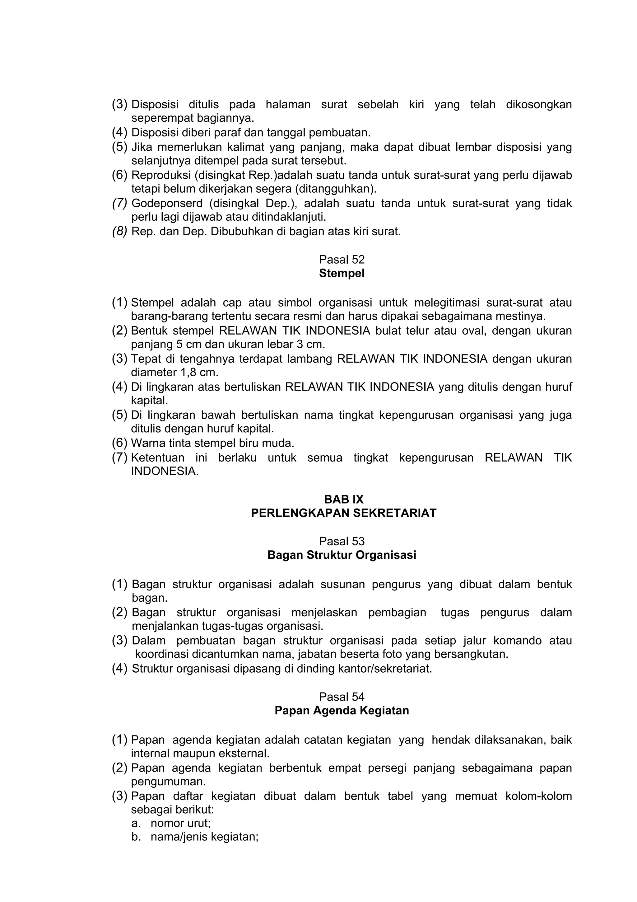Peraturan administrasi-relawan-tik-2013 | PDF