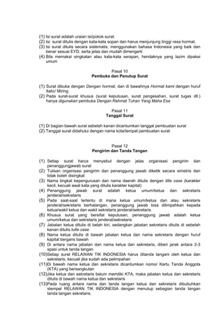 Peraturan administrasi-relawan-tik-2013 | PDF