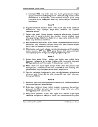 Peraturan akademik-universitas-andalas 2005 | PDF