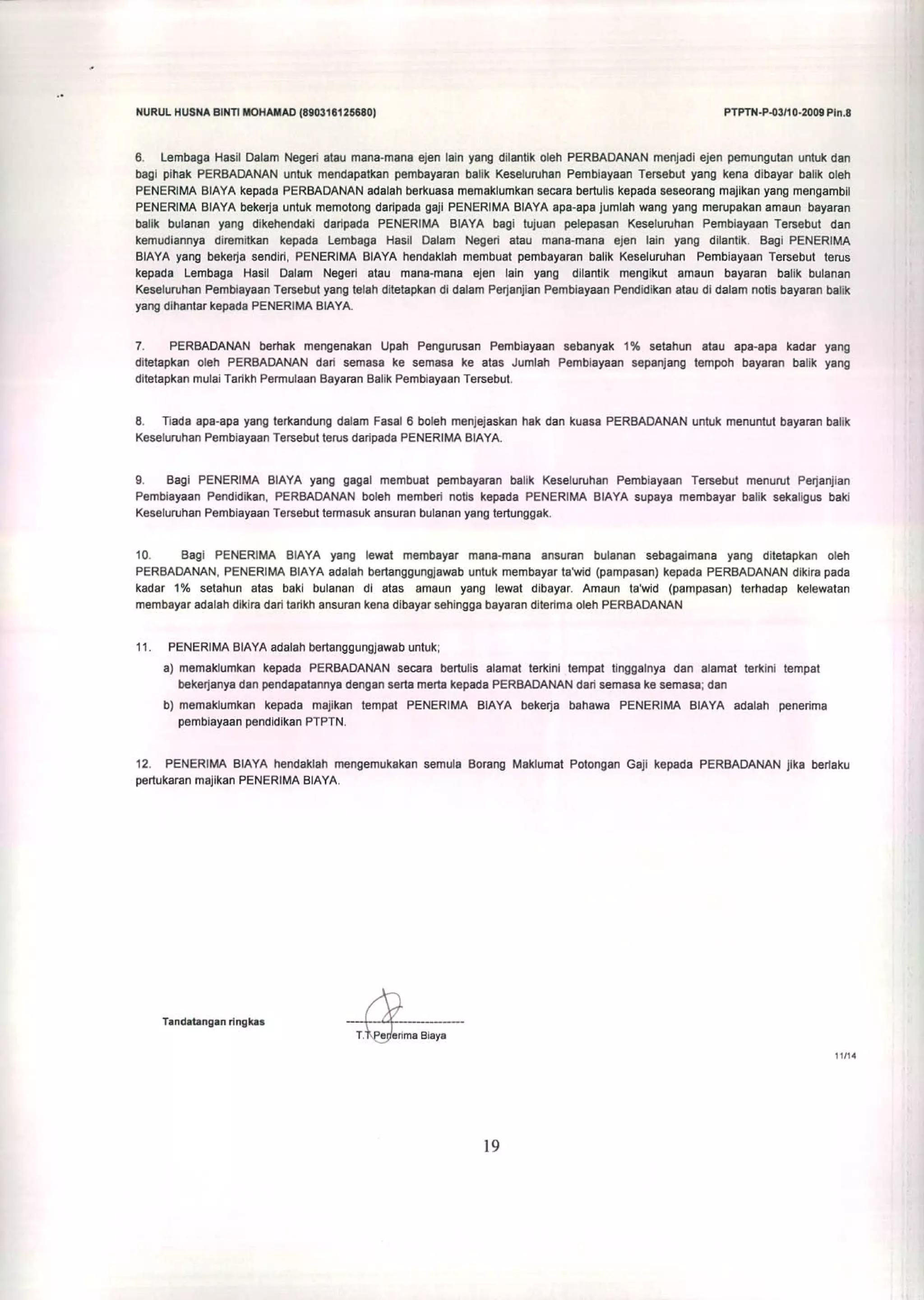 Peraturan am mengisi dokumen perjanjian | PDF