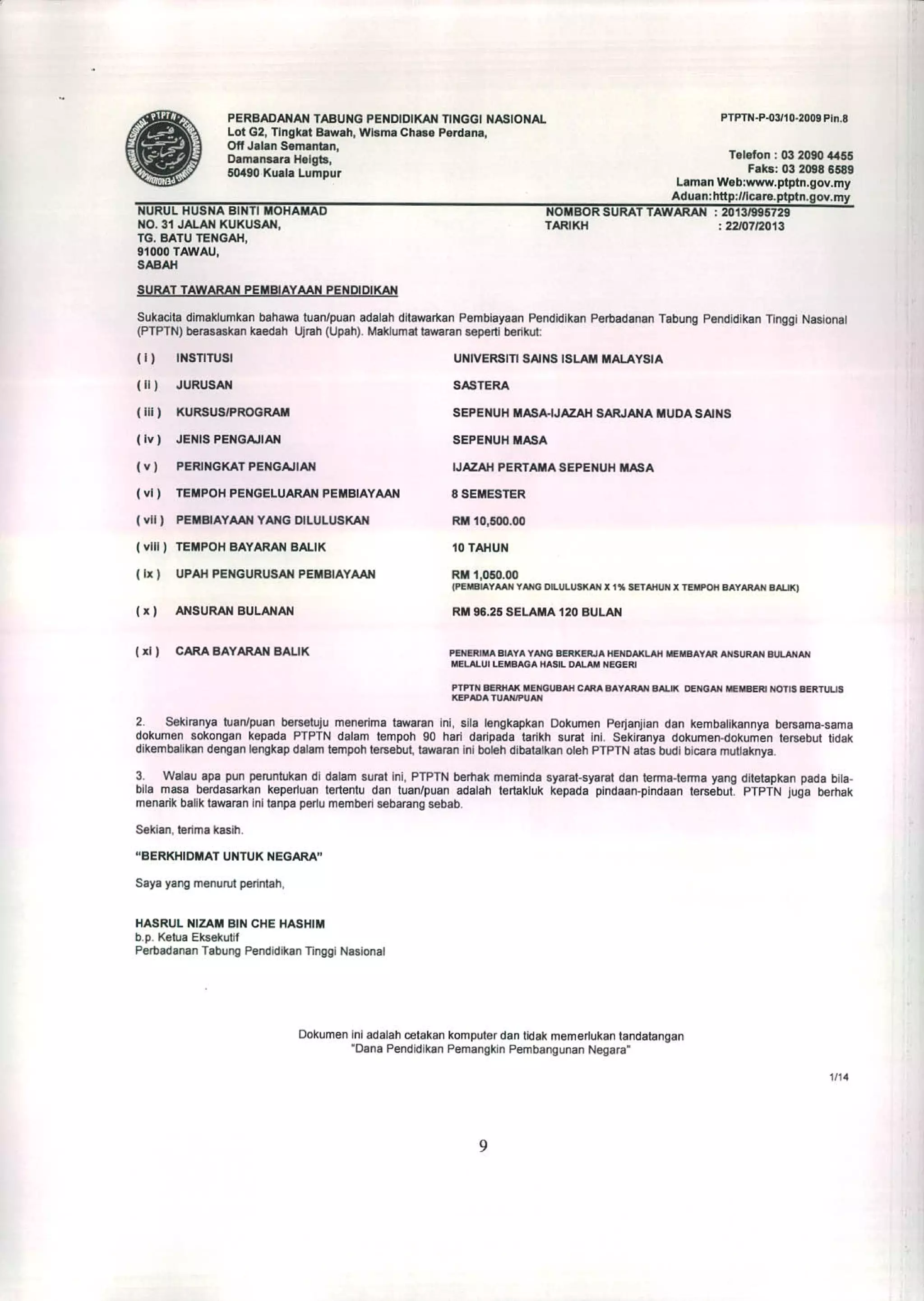 Peraturan am mengisi dokumen perjanjian | PDF